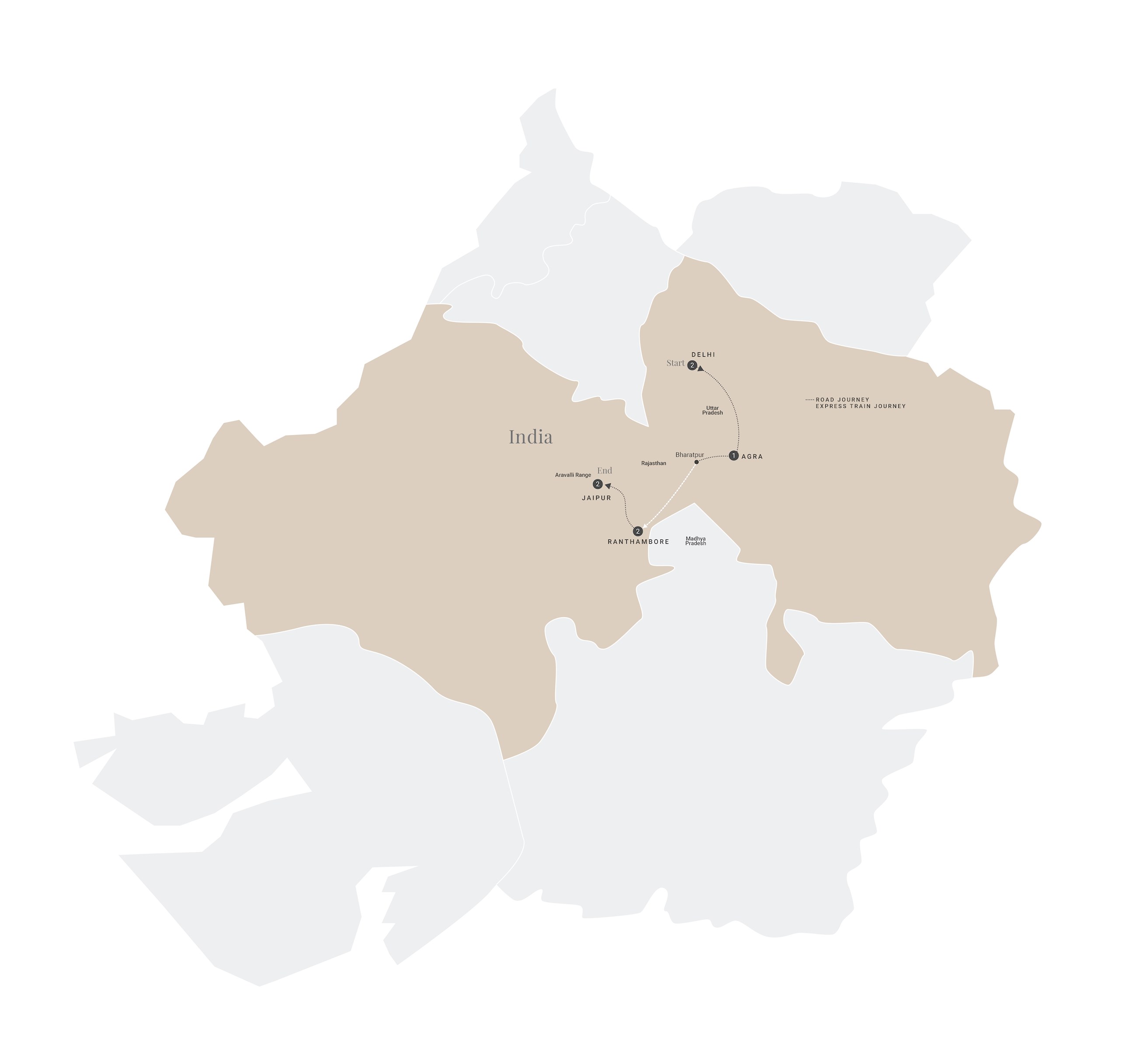 Aravalli Range Map